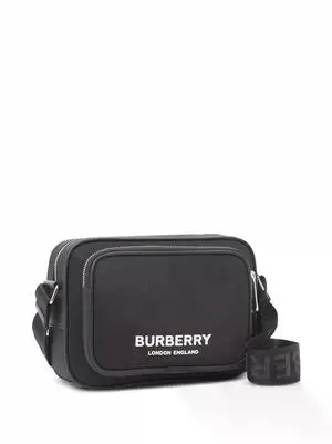 Burberry Nylon Crossbody Bag With Jacquard Logo Strap