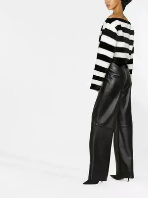Balmain Boat-neck Striped Jumper