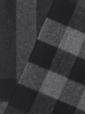Burberry Plaid-check Fringed Cashmere Scarf