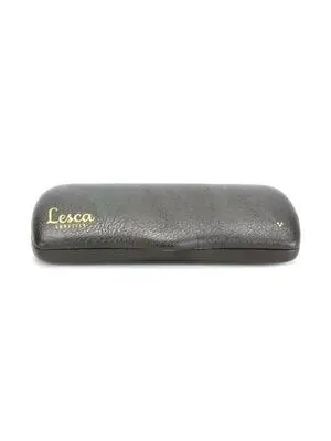 LESCA Tortoiseshell Round Frame Sunglasses