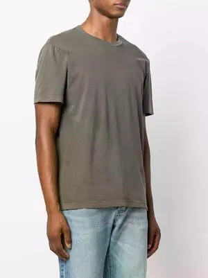 JAMES PERSE Round Neck Cotton T-shirt - Green