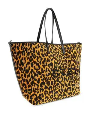 Stella McCartney Logo Cheetah-print Tote Bag