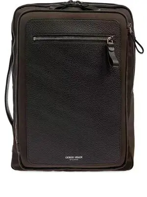 Giorgio Armani Logo-motif Backpack - Brown