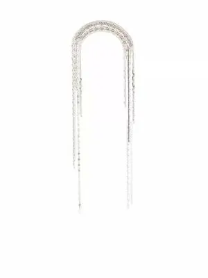 WOUTERS & HENDRIX Serpentine Falling Chains Statement Earring - Silver