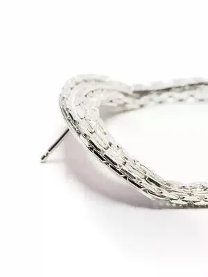 WOUTERS & HENDRIX Serpentine Falling Chains Statement Earring - Silver