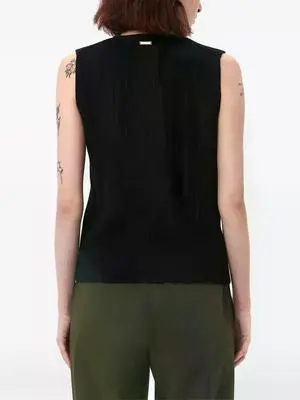 JW Anderson Bow-tie Ribbed Tank Top - Black