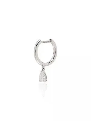 ANITA KO 18kt White Gold Diamond Hoop Earring - Silver