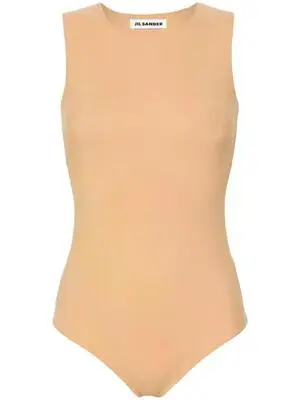 JIL SANDER Round-neck Sleeveless Bodysuit - Neutrals
