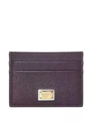 Dolce & Gabbana Dauphine Leather Card Holder - Red