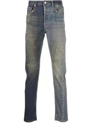 Purple Brand Raw Edge Hem Jeans For Men
