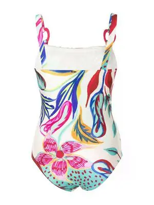 PatBO Flora Square-neck Swimsuit