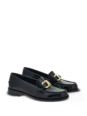 FERRAGAMO Gancini-buckle Leather Loafers