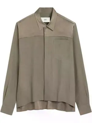 AMI Paris Contrast-panel Long-sleeve Shirt