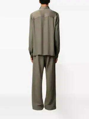 AMI Paris Contrast-panel Long-sleeve Shirt