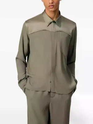 AMI Paris Contrast-panel Long-sleeve Shirt