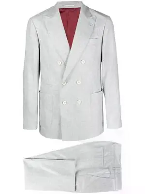 Brunello Cucinelli Double-breasted Flannel Suit