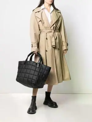 VEECOLLECTIVE Quilted Tote Bag With Removable Pouch