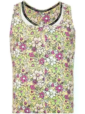 Martine Rose Layered Floral-print Tank Top