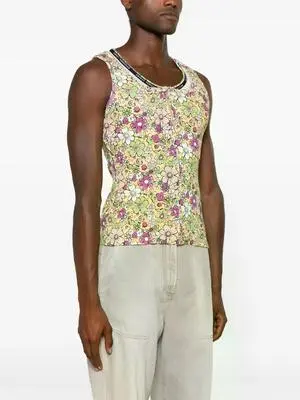 Martine Rose Layered Floral-print Tank Top