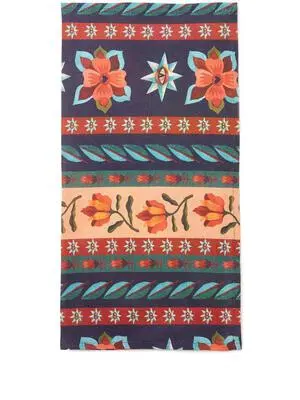 La DoubleJ Strisce Set Of Two Large Napkins - Blue