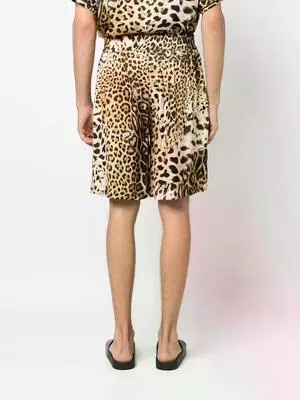 Roberto Cavalli Printed Wide-leg Shorts