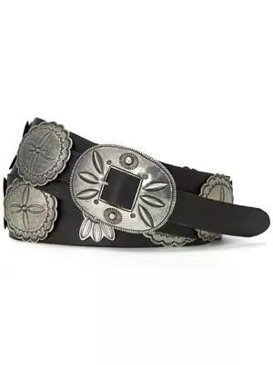 Ralph Lauren Purple Label Concho Belt - Black