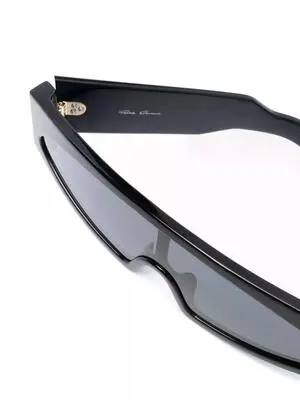 Rick Owens Gene Rectangle-frame Sunglasses - Black