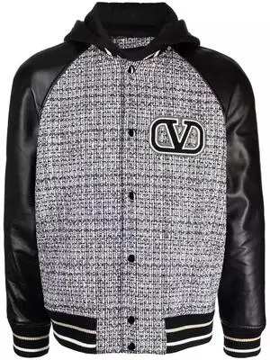 Valentino Garavani Logo-patch Hooded Bomber Jacket
