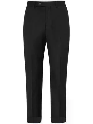 Brunello Cucinelli Tapered-leg Wool Trousers - Black
