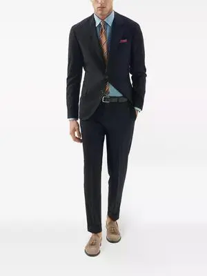 Brunello Cucinelli Tapered-leg Wool Trousers - Black