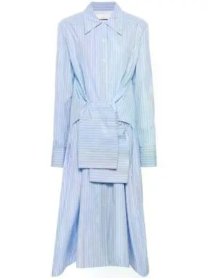 JIL SANDER Striped Midi Dress