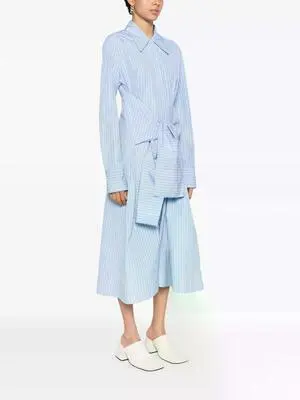 JIL SANDER Striped Midi Dress