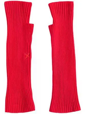 Chinti & Parker Ribbed Wool-cashmere Fingerless Gloves
