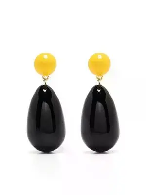 ESHVI Drop-design Earrings - Black