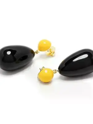 ESHVI Drop-design Earrings - Black