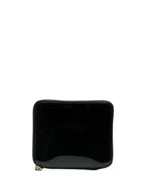 Comme Des Garçons Inside-printed Patent-leather Wallet - Black