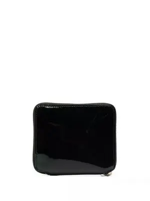 Comme Des Garçons Inside-printed Patent-leather Wallet - Black