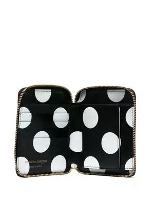 Comme Des Garçons Inside-printed Patent-leather Wallet - Black
