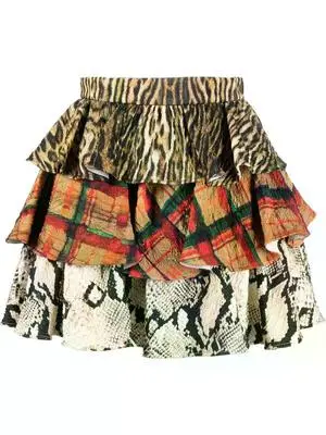 Roberto Cavalli Layered Short Skirt