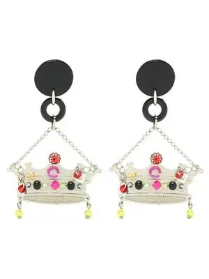 AMIR SLAMA Coroa Earrings - Black