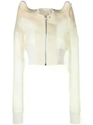 Rick Owens Cropped Zip-up Jacket - Neutrals