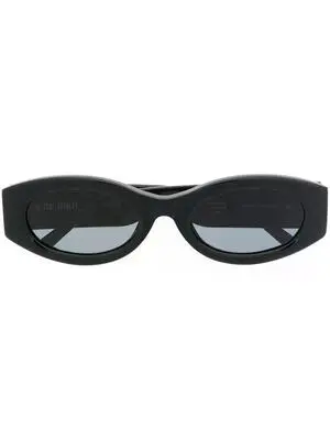 Linda Farrow Round Frame Sunglasses - Black