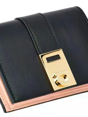 FERRAGAMO Hug Two-tone Leather Wallet