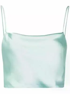 BLANCA VITA Cropped Tank Top - Green