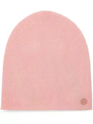 MAISON MICHEL Loli Logo-plaque Cashmere Beanie - Pink