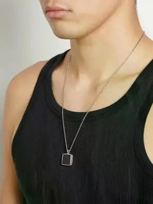 Emanuele Bicocchi Square Onyx Pendant Necklace