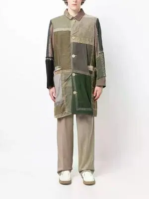 By Walid Cedric Single-breasted Cotton Coat