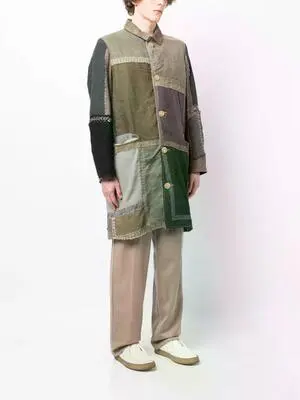 By Walid Cedric Single-breasted Cotton Coat