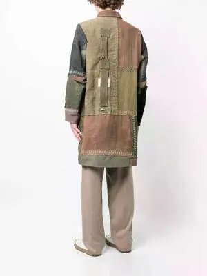 By Walid Cedric Single-breasted Cotton Coat