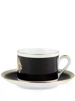 Dolce & Gabbana Leopard-print Porcelain Tea Set - Black